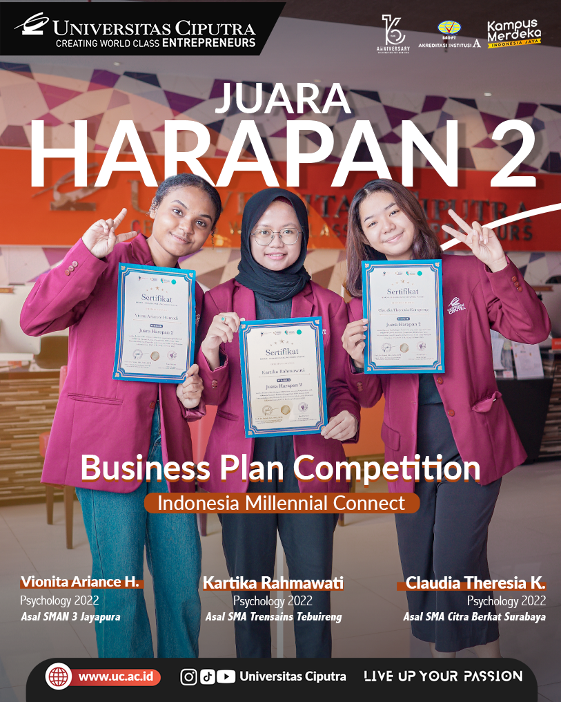 Juara Harapan 2 Business Plan Competition - Universitas Ciputra